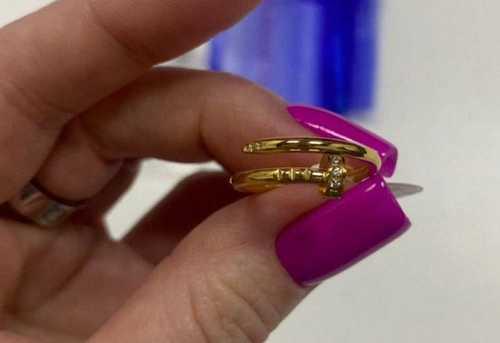 Золотое кольцо Cartier 17 размер Новое