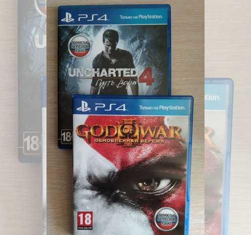 Игры для приставок ps4 (Uncharted 4, Got of War re