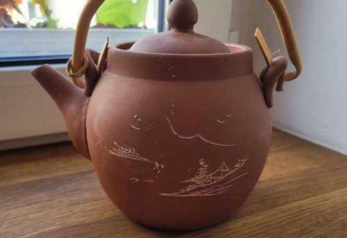 Заварочный чайник из глины Китайский с чашками