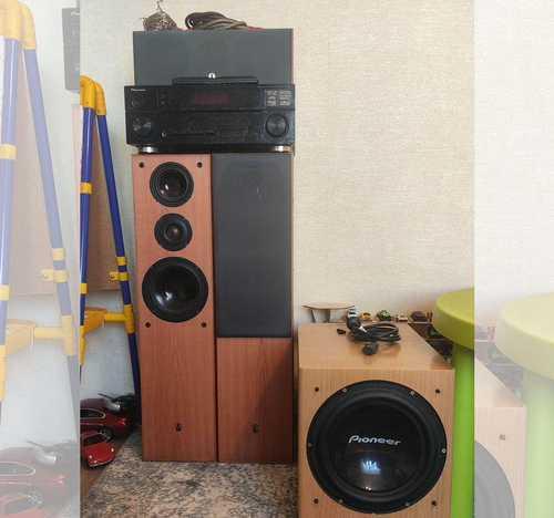 Ресивер pioneer vsx-820  5 Колонок  Активный саб