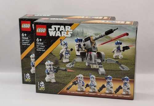 Новый Lego Star Wars 75345 Боевой набор клонов 501