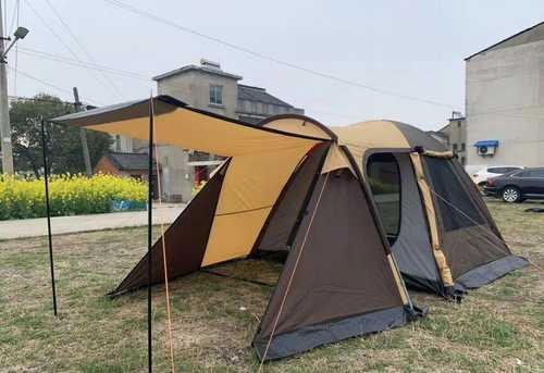 4 местная палатка с 3 входами+тамбур+тент-навес