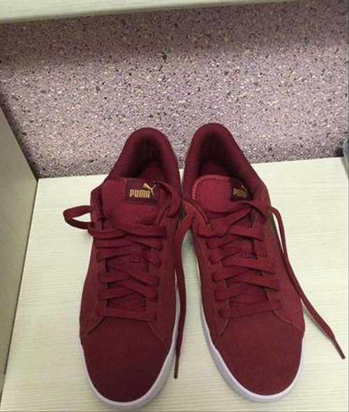 Кеды мужские puma smash V2 красный белый