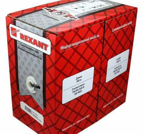 Кабель витая пара rexant FTP 4PR, 24AWG, медь, CAT