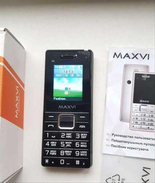 Кнопочный 2 Sim Maxvi C9