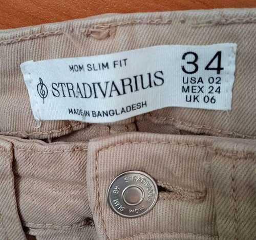 Джинсы stradivarius mom slim