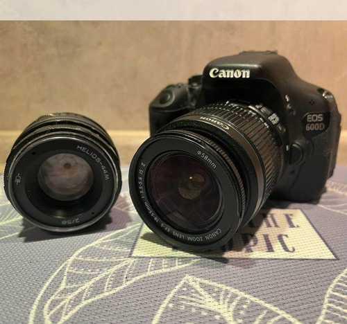 Зеркальный фотоаппарат Canon 600d Пробег 74 кадра