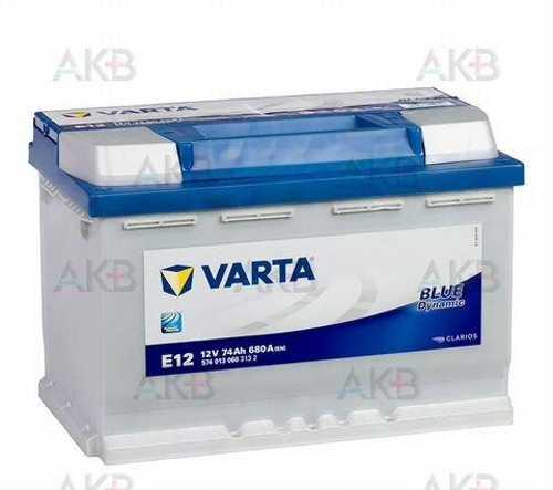 Аккумулятор varta Blue E12 74 Ач 680A (278x175x190