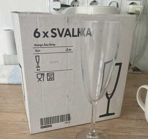 Бокалы шампанское IKEA Svalka