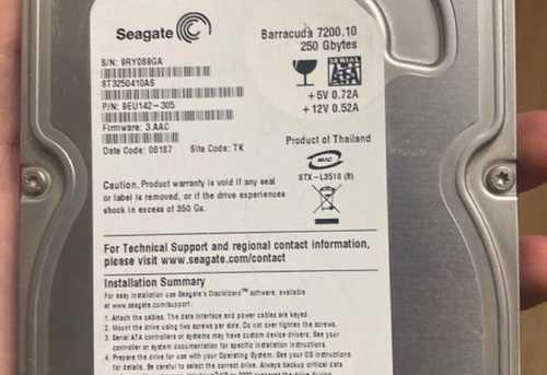 Жесткий диск seagate barracuda 250 gb