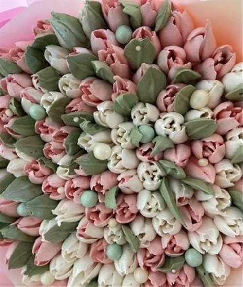 Букет цветов из зефира (тюльпаны)