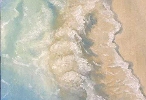 Картина маслом"Волны сверху"
