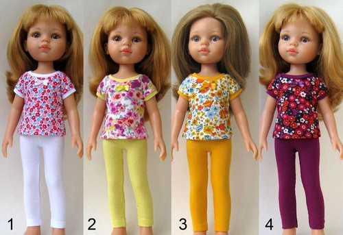 Одежда для кукол Паола Рейна, футболка и легинсы