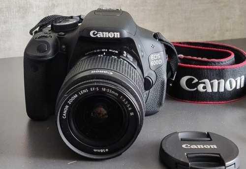 Фотоаппарат Canon EOS 600d объектив в комплекте