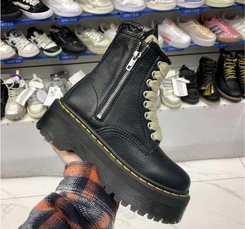 Кожаные ботинки Rick Owens x Dr. Martens