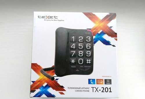 Стационарный телефон Texet TX-201 для пожилых