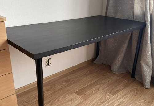 Чёрный стол Икея линнмон 150х75