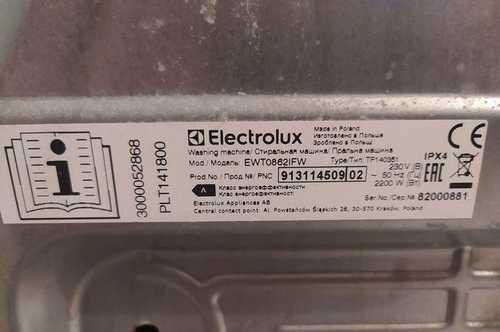 Стиральная машина Electrolux EWT0862IFW (разбор)