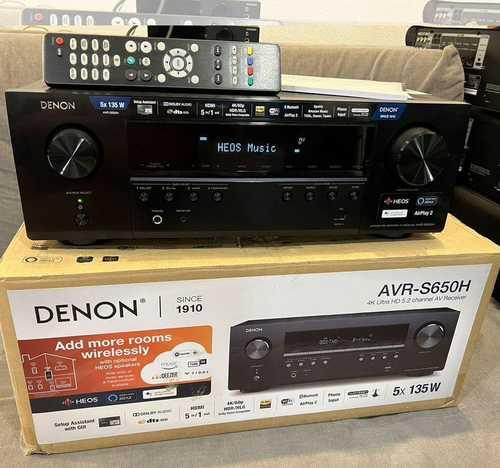 Ресивер Denon AVR-S650H Wifi AirPlay2 Heos 4K