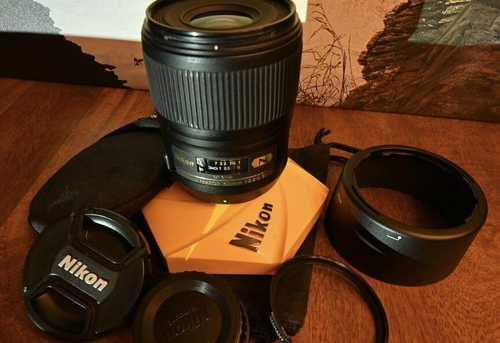 Объектив Nikon AF-S Micro-nikkor 60 mm f/2.8G ED