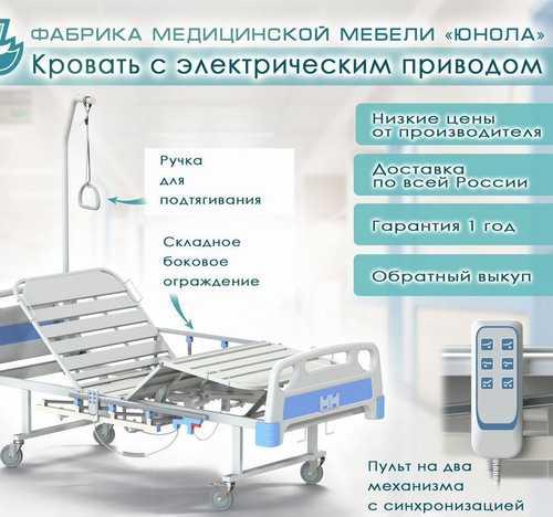 Медицинская кровать с электроприводом