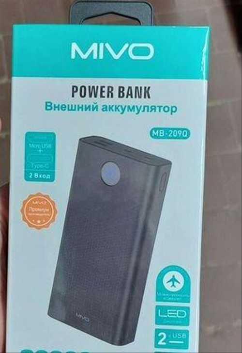 Powerbank Mivo внешний аккумулятор 20000