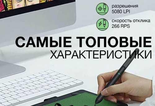 Parblo Графический планшет A640 V2, формат A6, чер