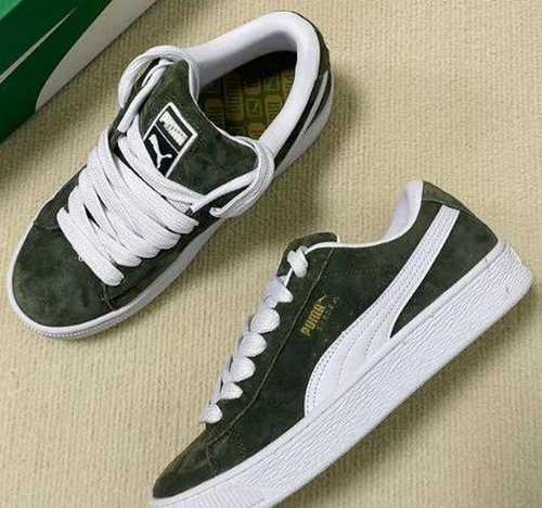 Puma suede XL тёмно-зелёные (Оригинал, пойзон)