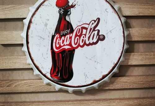 Декор на стену пробка пивная Coca-Cola