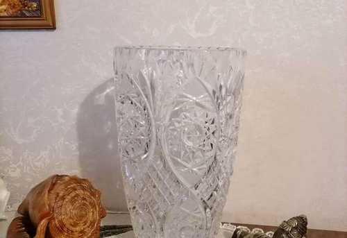 Большая хрустальная ваза для цветов СССР