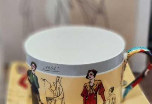Чашка с блюдцем костяной фарфор Lefard