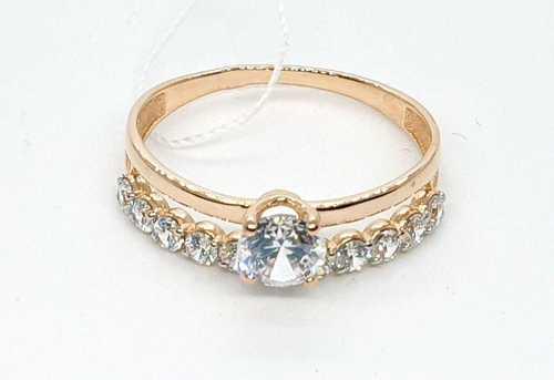 Золотое кольцо 585 пробы, 2.26 грамм, 19.5 размер