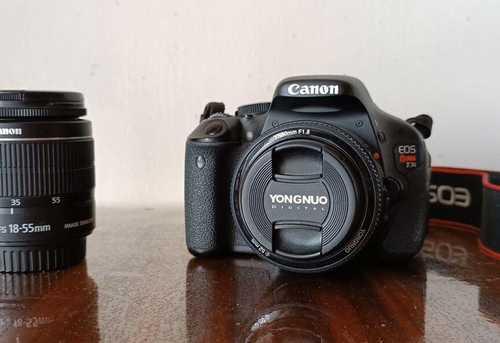 Фотоаппарат canon 600d+ kit+50mm