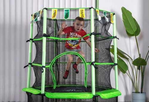 Батут Jump Kids 55 (140 см) с сеткой зеленый