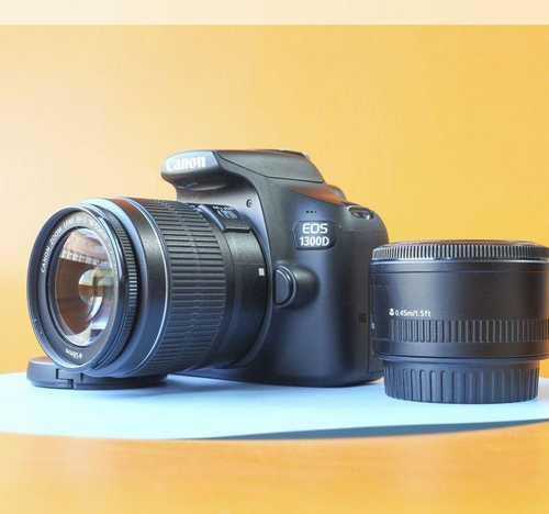 Canon 1300D kit 18-55 III   50mm f1.8 II