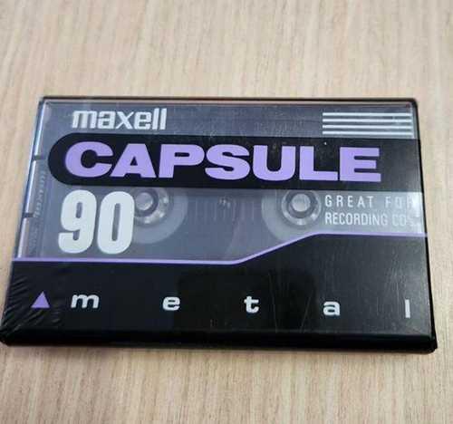 Аудиокассета новая Maxell capsule metal 90