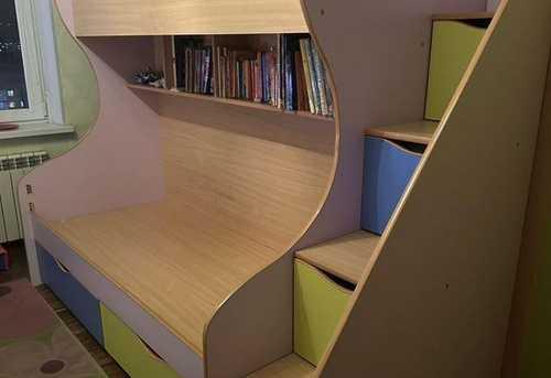 Детский уголок с кроватью, столом и шкафами