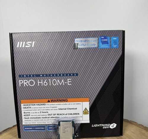 Комплект i5 13400F   MSI PRO H610M-E DDR5