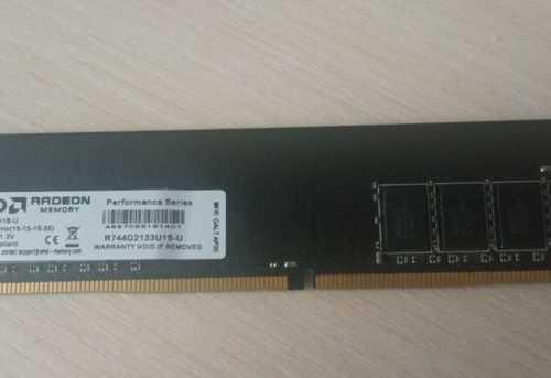 Планка оперативной памяти Radeon DDR4 4gb 2133MHz