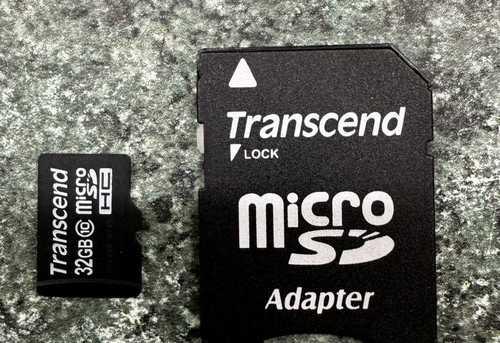 Карта памяти MicroSD Transcend 32GB