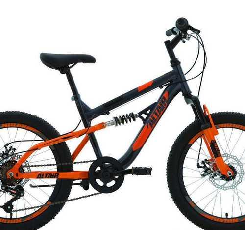 Велосипед подростковый Altair MTB FS 1.0 d-20 1x6 (2020) 13" серый