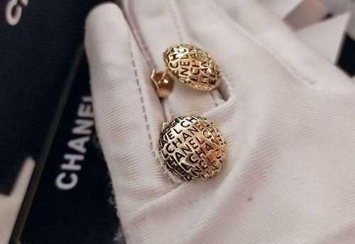 Chanel серьги премиум круглые Шанель