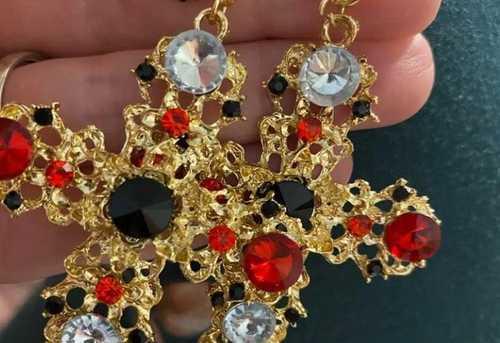 Серьги кресты Dolce Gabbana