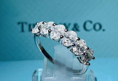 Муассанит бриллиант овал дорожка 3 карата кольцо