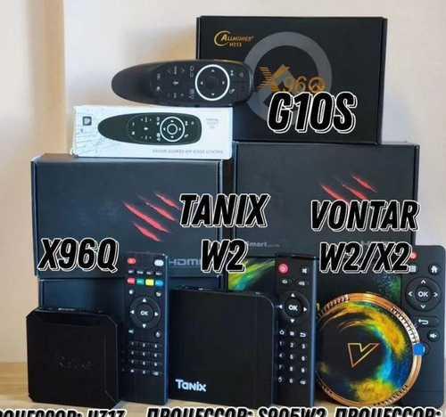 Смарт тв приставки tanix/x96q/mi box