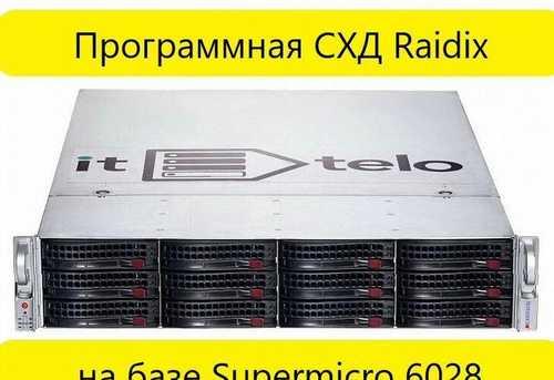 Программная схд Raidix на базе Supermicro 6028