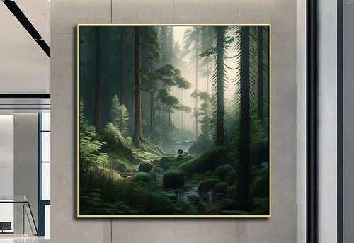 Картина маслом Лес Интерьерная картина мастихином