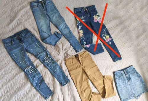 Джинсы женские пакетом и юбка, размер xs, 40, 34