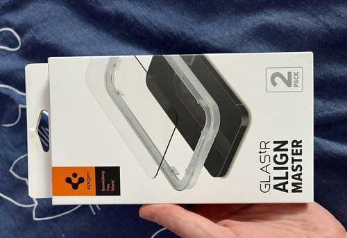 Стекло spigen iPhone 13/13Pro/14 AlignMaster 2 шт