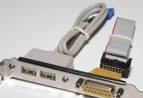 Планка расширения USB 2.0 на заднюю панель 2 порта